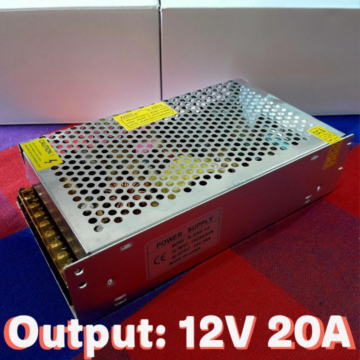 AC 230V Current Convert to DC 12V Current With 20A Output Power Switch ...