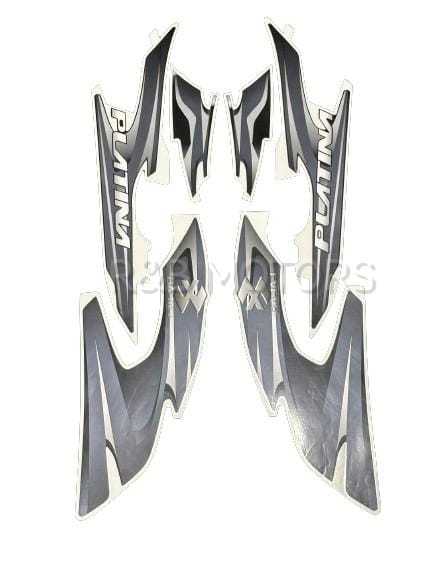 Bajaj Platina 100 Old Model Grey Bilke Full Sticker Kit | Daraz.lk