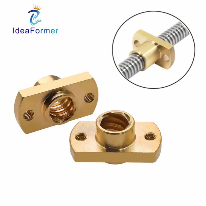 【Universal Car Parts Store】T8 lead screw nut Pitch 2mm Lead 8mm Brass ...