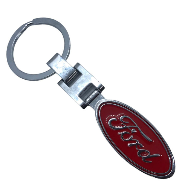 For Ford Key ring Keychain With 3D Logo Both Sides Red Color | Daraz.lk