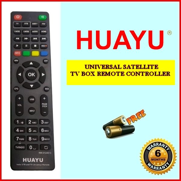 UNIVERSAL SAT TV BOX Remote Control Satellite set top STV dvb-t2 for ...