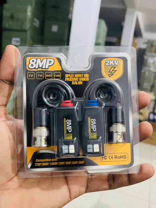04 Pairs CCTV Video Balun 8MP passive Transceivers UTP Balun BNC CCTV ...