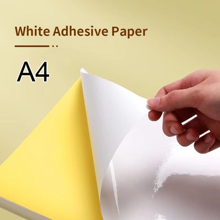 New A4 Self-Adhesive Paper Matte Glossy Surface White Paper Sticker ...