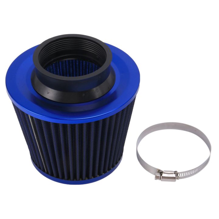 Universal Car Air Filter Vehicle Induction Kit High Power Mesh Blue ...