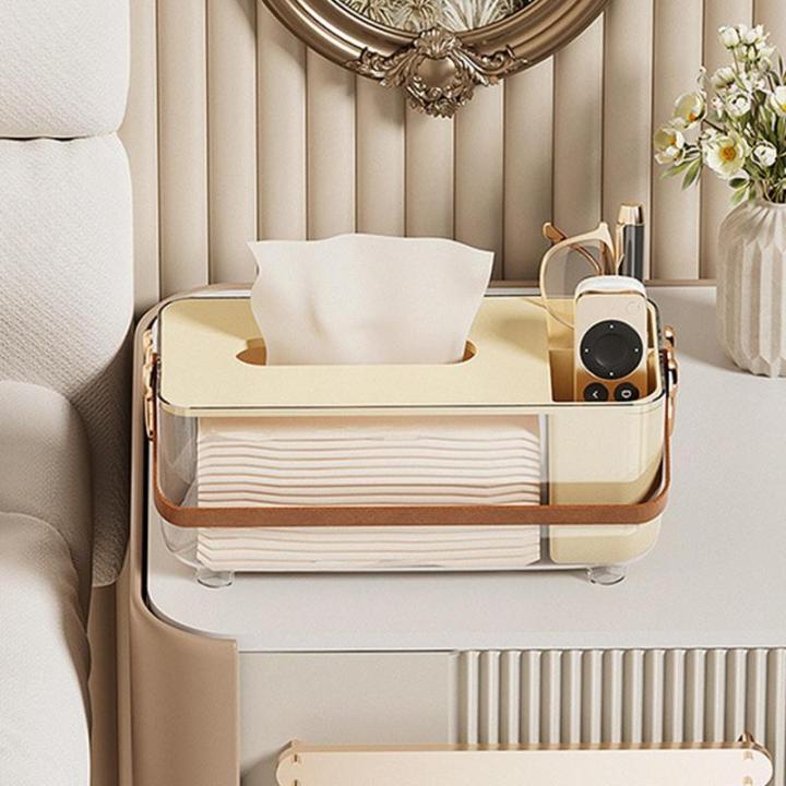 Desktop Tissue Organizer Modern Tissue Box Holder Multifunctional ...