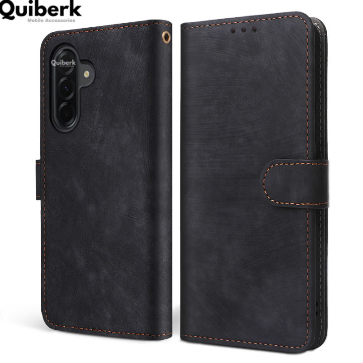 Quiberk for Samsung Galaxy A56 A36 A26 A16 A06 PU Leather Wallet Case RFID Blocking Card Slot ...