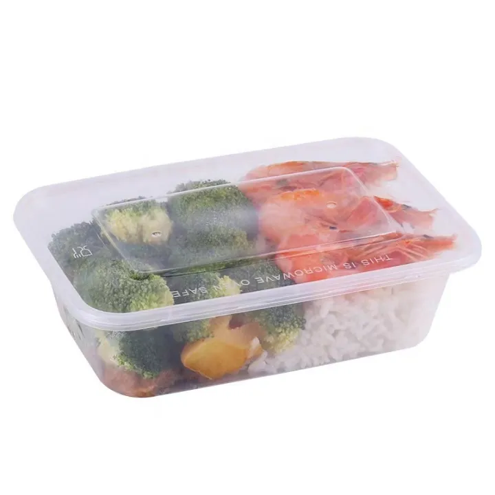 Microwavable Food Containers 100 Pcs MealPrep Plastic Black ...