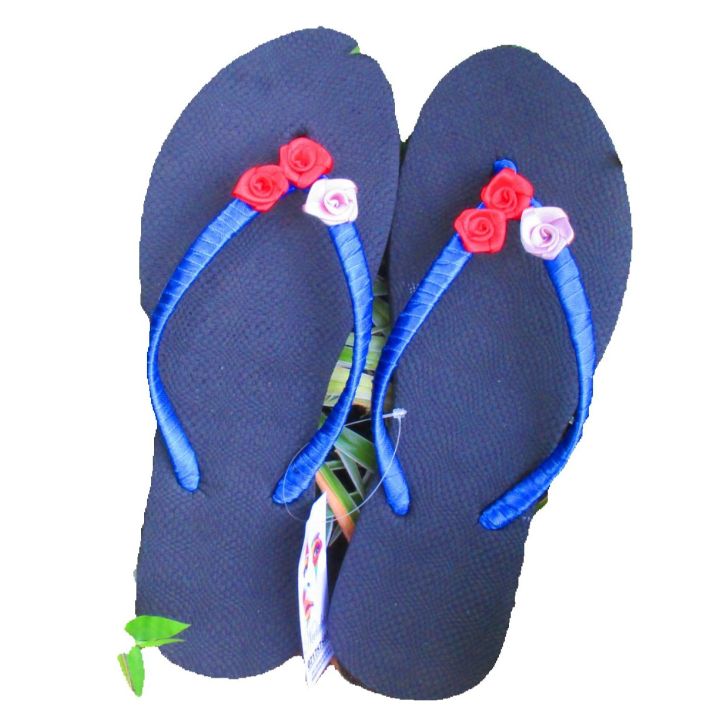 Ladies slippers. flower design sandals handmade in Sri lanka | Daraz.lk