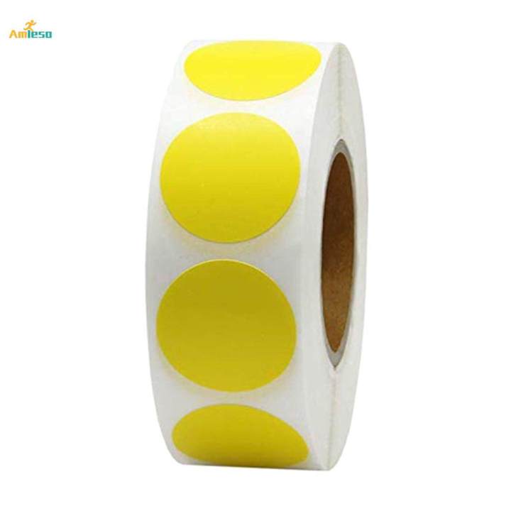 2X 500pcs/Roll Round Kraft Blank Stickers Labels for Wedding Party ...