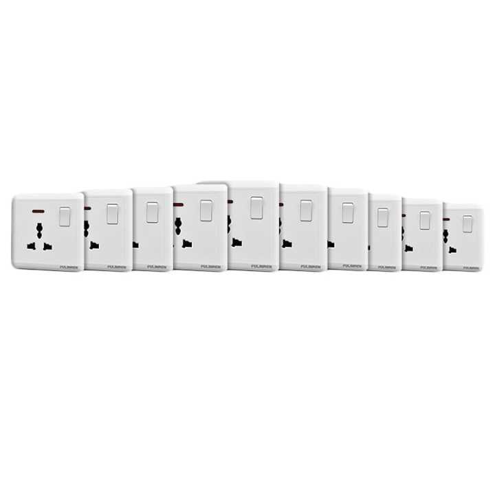 10 Pcs FULINMEN Wall Multi Plug Base Point Socket Outlet Universal ...