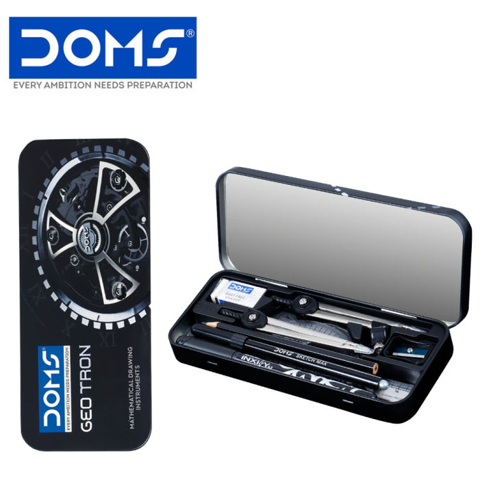 Doms GeoTron Mathematical Drawing Instruments Set 9pcs - Geometry Box ...