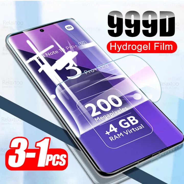 NEW For Redmi Note 13 Pro+ Hydrogel Film 1-3Pcs HD Screen Protector For ...