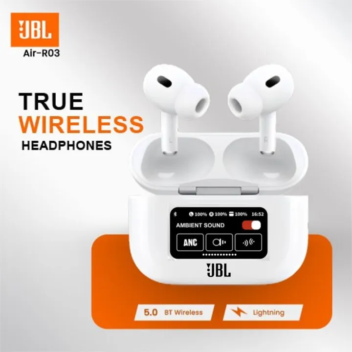 JBL A9 Pro Wireless Earbuds AirPods Pro Style Full Touch Screen Premium Sound ANC ENC Noise ...