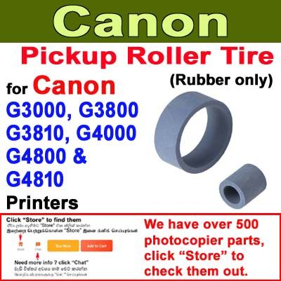Pickup Roller Tire for Canon G3000 G3800 G3810 G4000 G4800 G4810 G-3000 ...