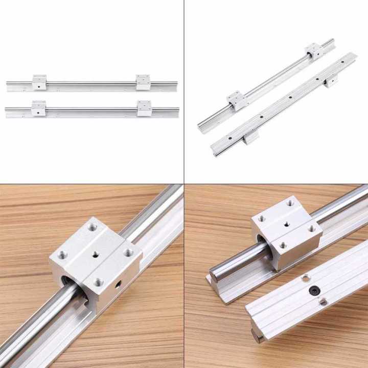 2PCS 12MM Linear Rail SBR 12-500mm Bearing Shaft Guide Guideway ...