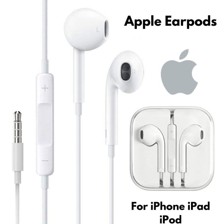 New Earpods apple Earphone with Mic - Headphone 3.5mm Handsfree Headset ...