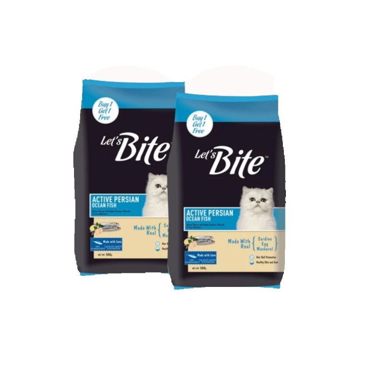 Let's Bite Active Persian Cat Dry Food, Ocean Fish, 400gm (2 PACKS ...