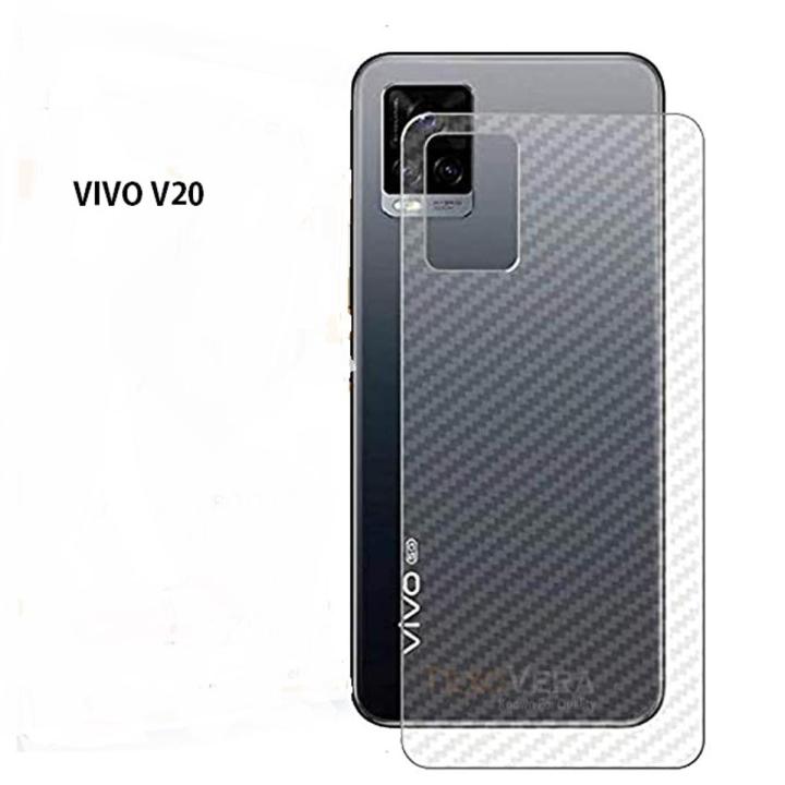 Carbon Fiber Matte Back Stickers For Vivo V20 | Daraz.lk