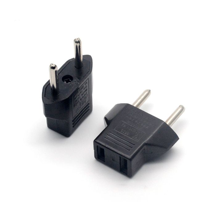 New Universal Travel US to EU AC Plug Adapter Converter USA to Euro ...