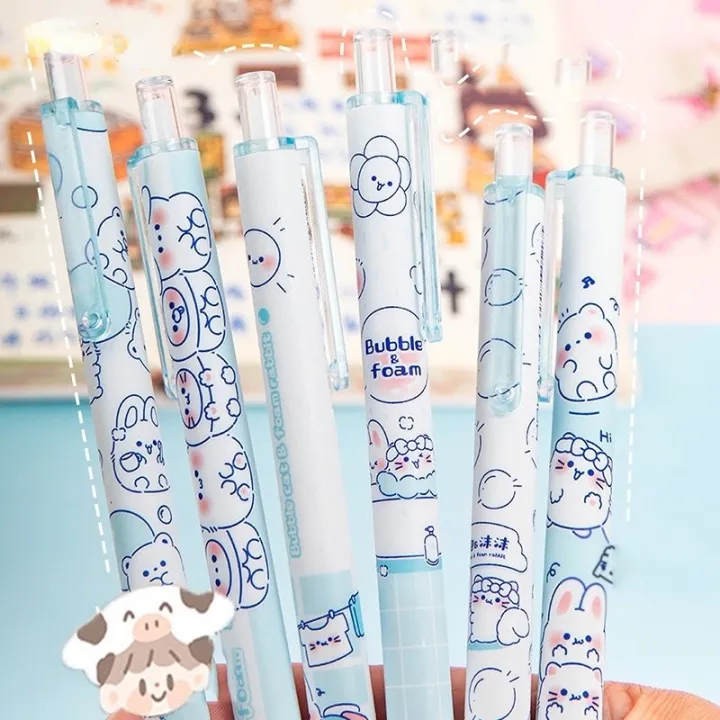 Kawaii Game Cartoons Neutral Erasable Pen /0.5mm Blue Gel-Pens Washable ...