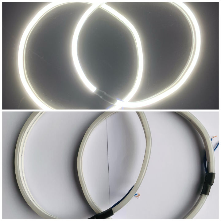 2PCS (White Color) Three Wheel Head Light Ring LED Neon Flexible Light ...