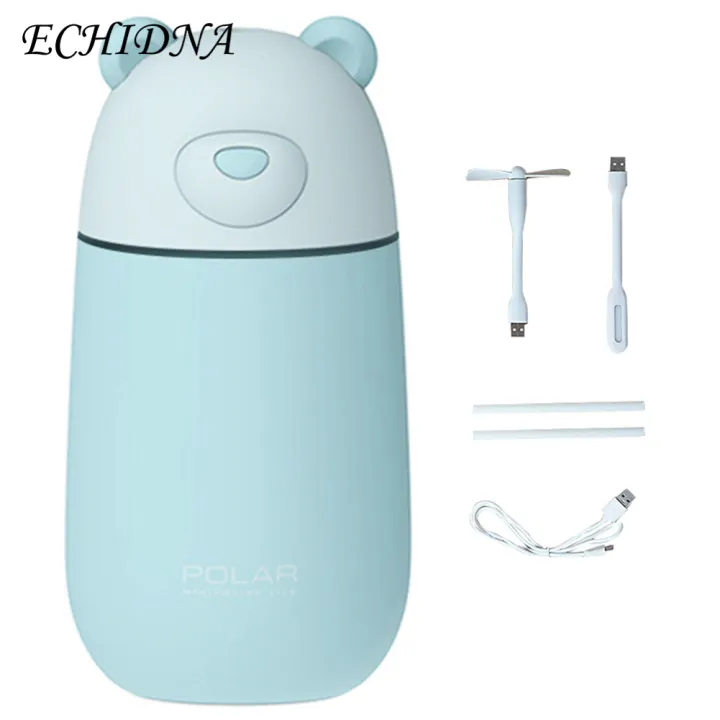 300ml Mini USB Ultrasonic Humidifier Polar Bear Auto-off LED Light ...