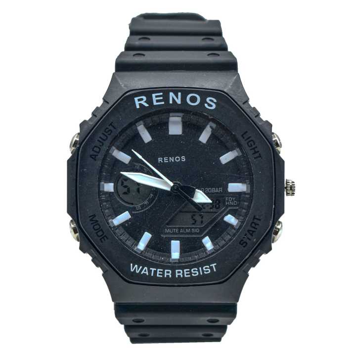 RENOS mens black Casual Smart Watch | Daraz.lk