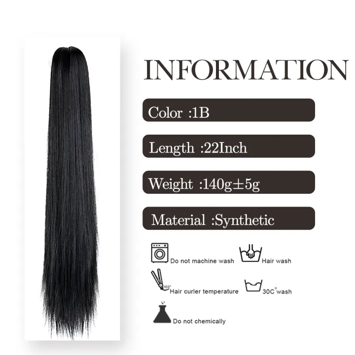 Heat-resistant hairpins inch hair extension straight length synthetic ...