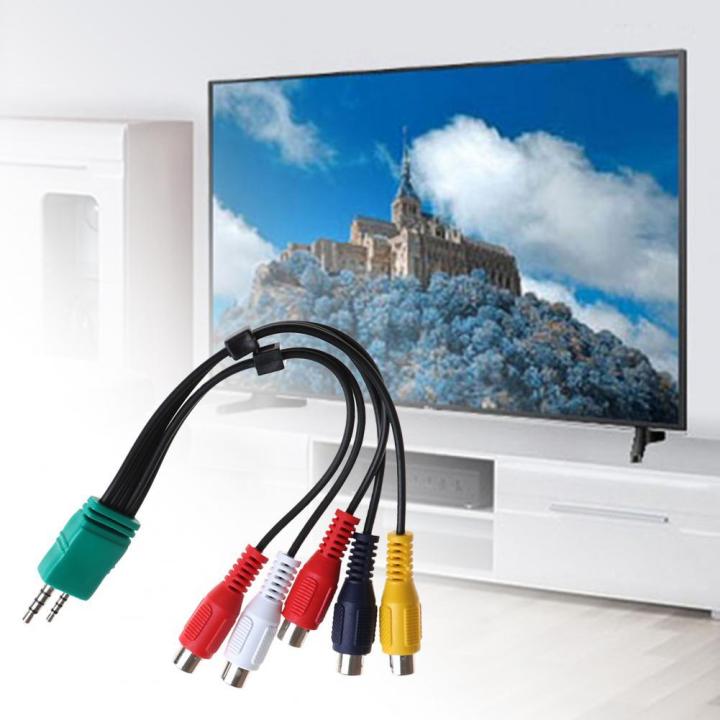 Tinned Copper 3 5mm2 5mm To 5rca Av Component Cord Compatible With Lcd ...