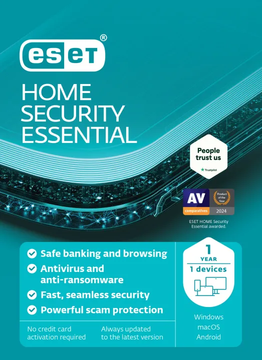 ESET | Home Security Essential | 1 User | 1 Year | Email Delivery ...