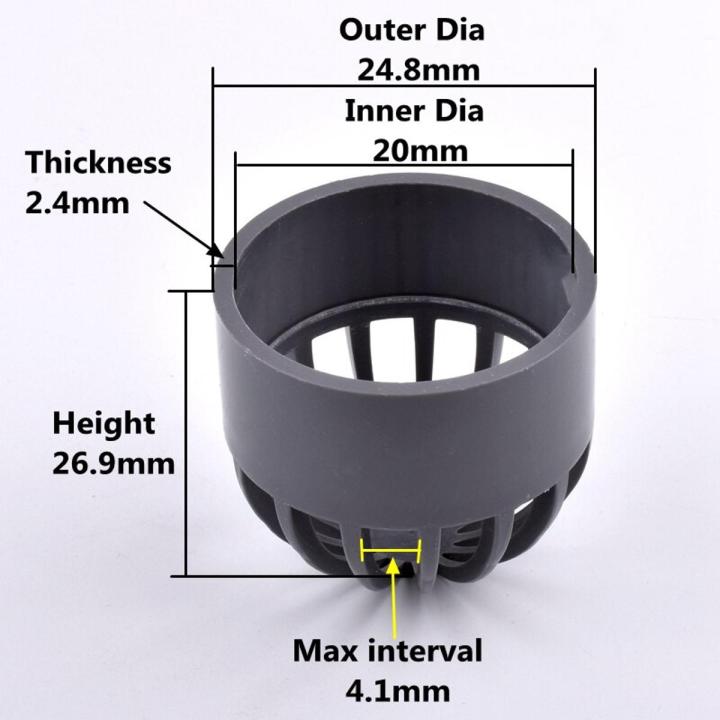 2-20Pcs PVC Vent Cap Fish Permeable pool Overflow Fittings Filter ...