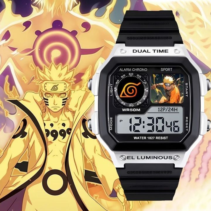Naruto Sasuke Madara Children's Small Watch Electronic Watch Alarm ...