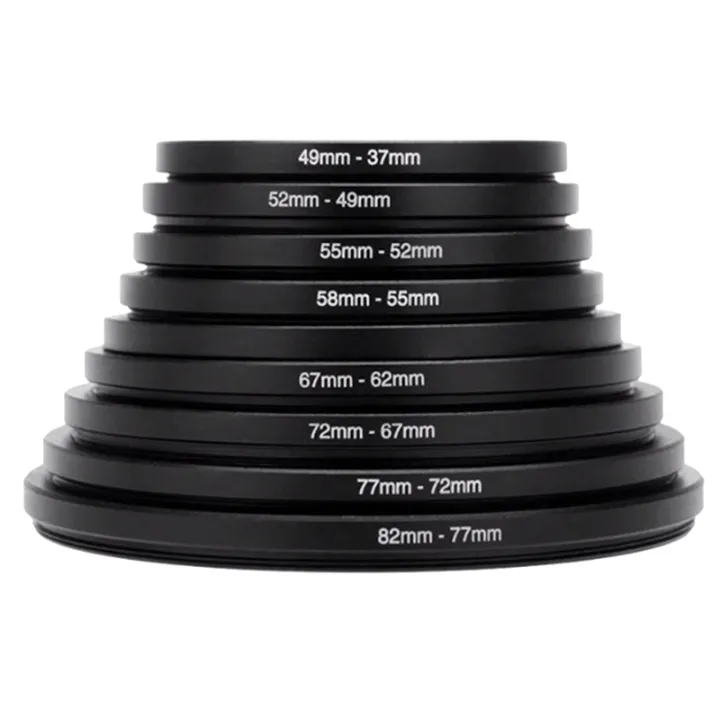 Lens Filter Metal Adapter Ring Set 82-37mm Lens Filter Adapter Rings ...
