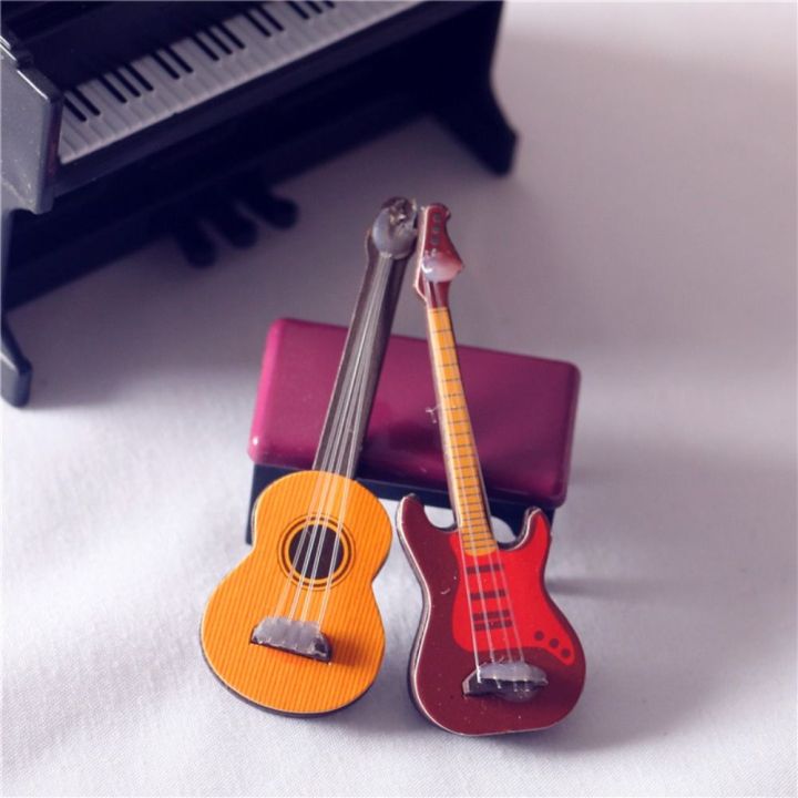 Creative Pretend Toy Mini Dollhouse Guitar Classical Guitar Musical ...