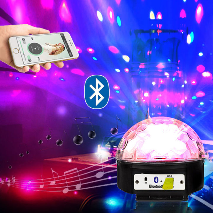Bluetooth led DJ Disco Light Sound Control Stage Lights RGB Magic ...