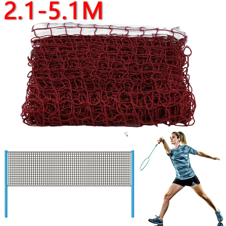 【HOT】 Badminton Replacement Net Polypropylene Portable Badminton 2.1-5.1M Net Professional ...