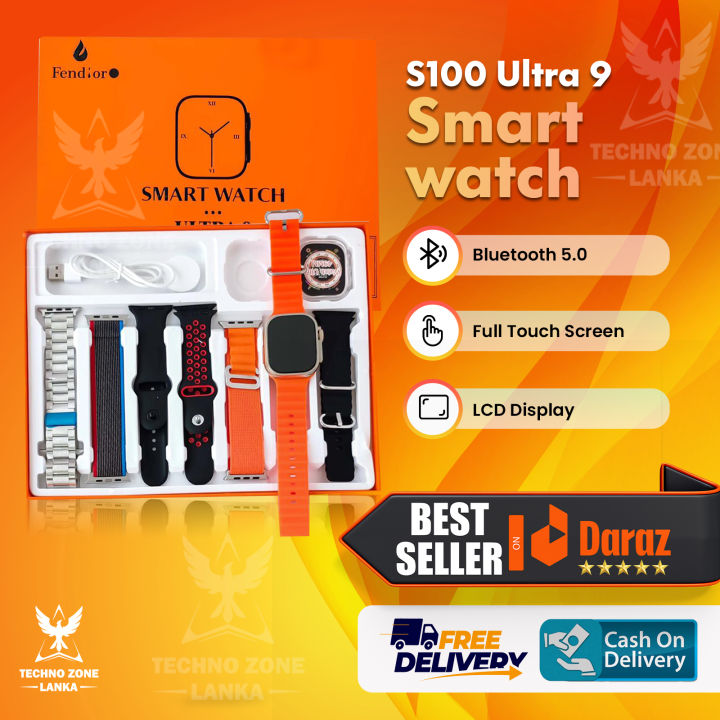 Smart Watch S100 ultra 7 straps in 1 / 2.02 inch 2024 New Update Heart ...