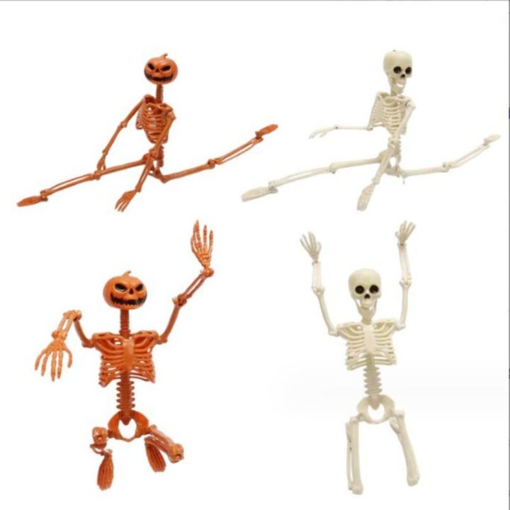 Scary 40CM Halloween Human Skeleton Plastic DIY Bone Model Hanging ...