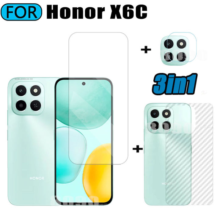 Honor X6C Tempered Glass 3 in 1 Screen Protector for Honor X 6C X6 C ...