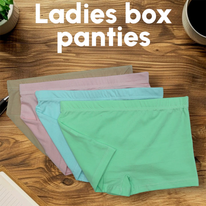 Ladies Cotton Spandex Box Panty 3-Piece Set | Daraz.lk