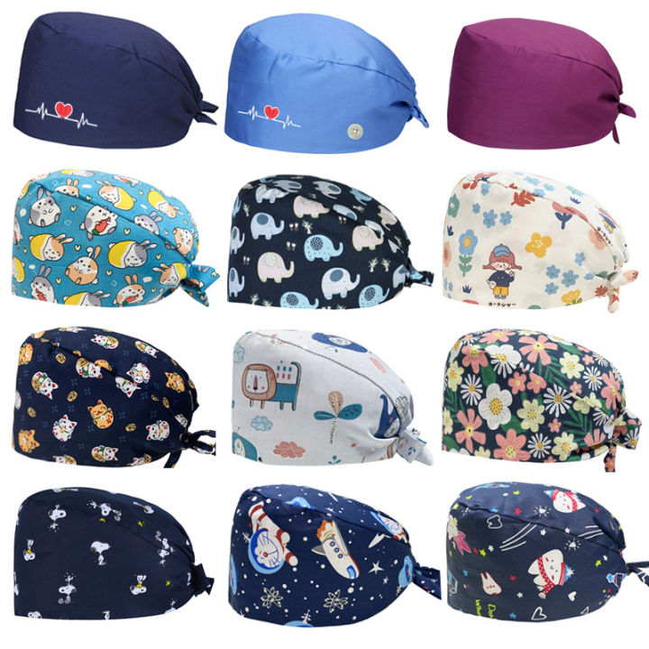 Operating room hat female nurse cap confinement cap chemotpy head cap ...