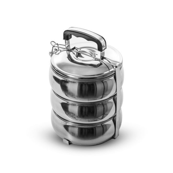 Stainless Steel Lunry Three Layer Food shelt | Daraz.lk