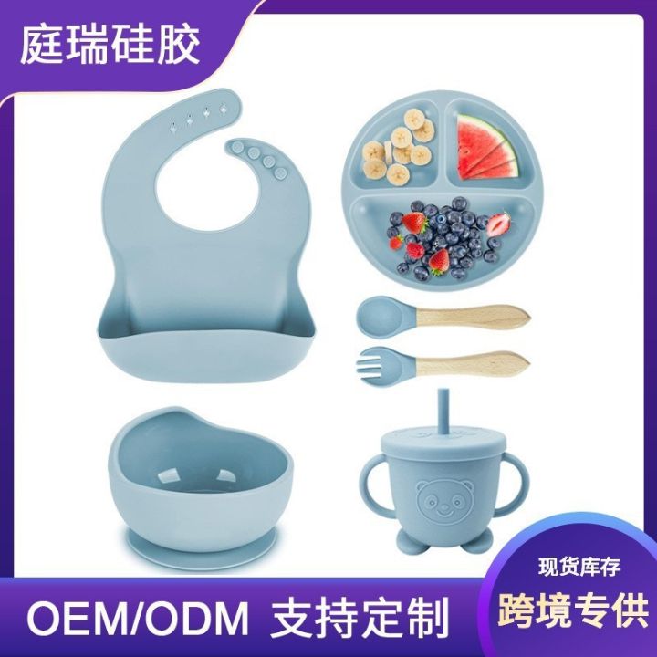 Baby Silicone Tableware Infant Feeding Bowl Food Grade Silicone Plate ...