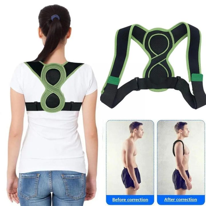 8 Shaped Posture Corrector For Kids Adults Adjustable Upper Back Brace ...