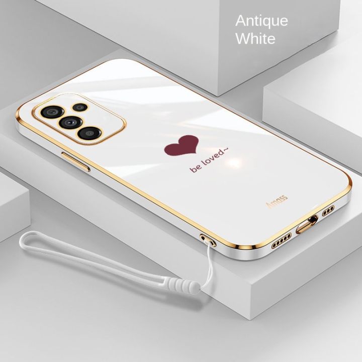 Samsung Galaxy A16 A06 A25 A15 5G A35 A55 A14 A54 A34 5G Luxury Love Heart Casing Square Edges ...