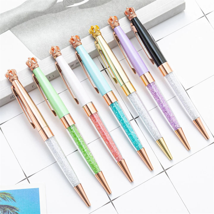 School Spinning Office Metal Ballpoint Pen Crown Writing Pen | Daraz.lk