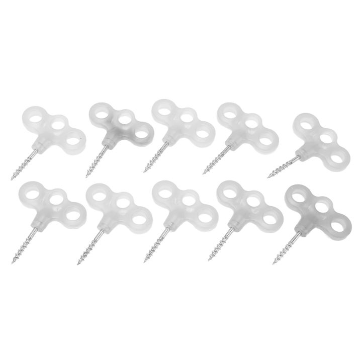 10x Luminouk Camping Tent Pegs Set Abs 3 Hole Screw Spiral Garden Ground Hg Darazlk