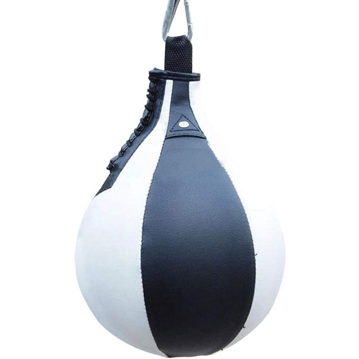 Boxing Speed Ball Pear Shape PU Speed Bag Boxing Punching Bag Swivel ...
