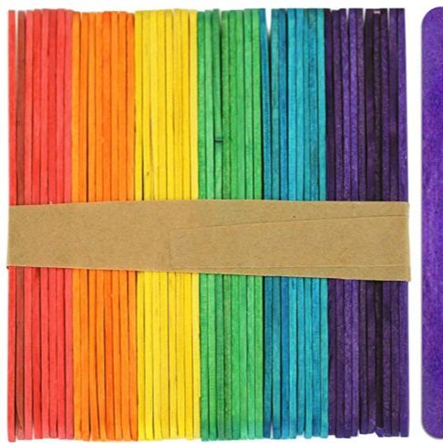 Craft Popsicle Sticks, 4.5 Inch Standard Crafty Sticks, Individual ...