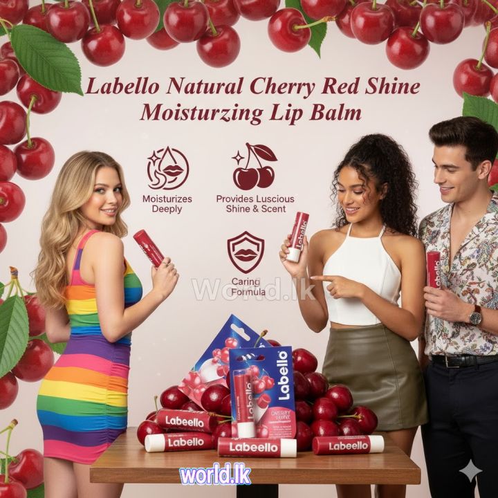Natural Cherry Red Shine Moisturizing Labello Lip Balm Made in Germany ...